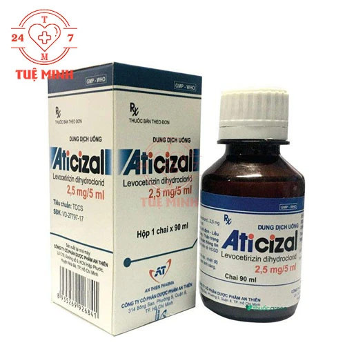Aticizal 2,5mg/5ml An Thiên (chai 90ml) - Thuốc điều trị dị ứng, mày đay