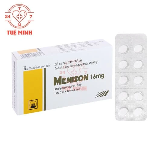Menison 16mg Pymepharco - Thuốc điều trị bệnh cần hoạt tính glucocorticoid