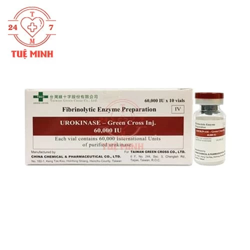 Urokinase-Green Cross Inj. 60.000IU CCPC - Thuốc điều trị nghẽn mạch phổi